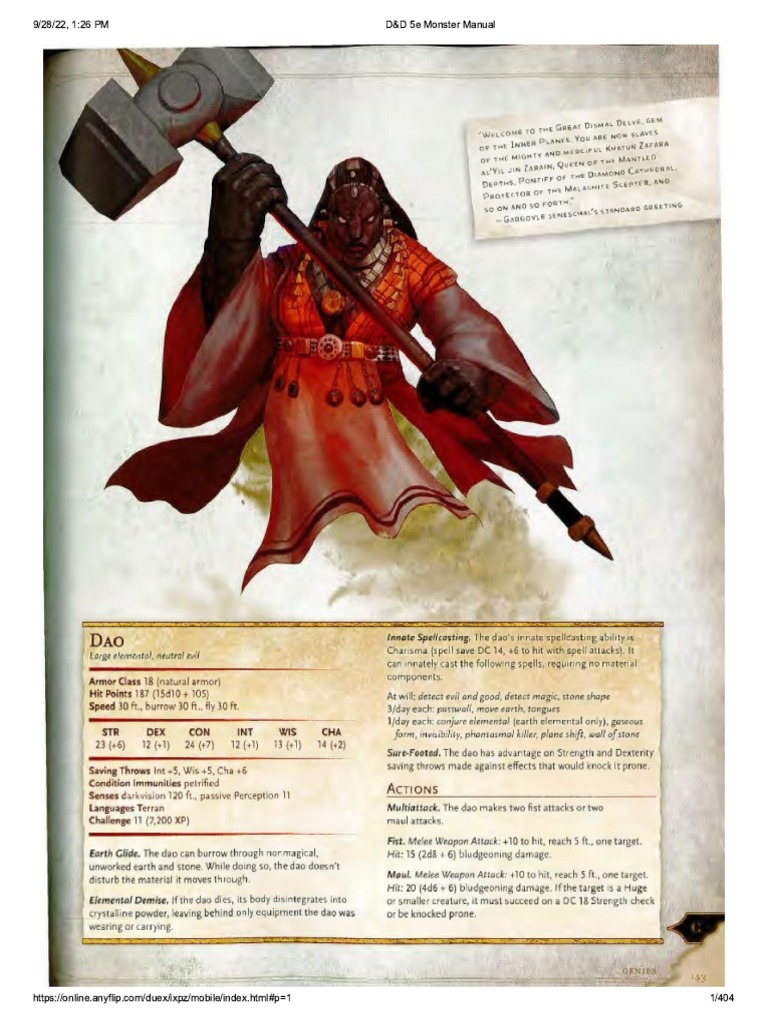 D&D 5e Monster Manual | PDF