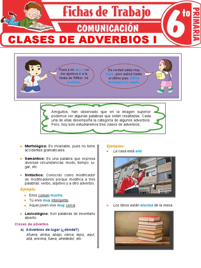 Adverbios de Lugar, Tiempo y Modo | PDF | Adverbio | Semántica