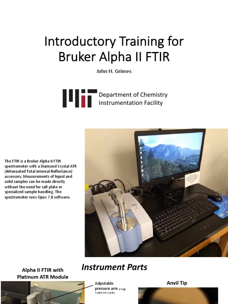 Bruker Alpha II FTIR Spectrometer Training | PDF | Electromagnetic ...