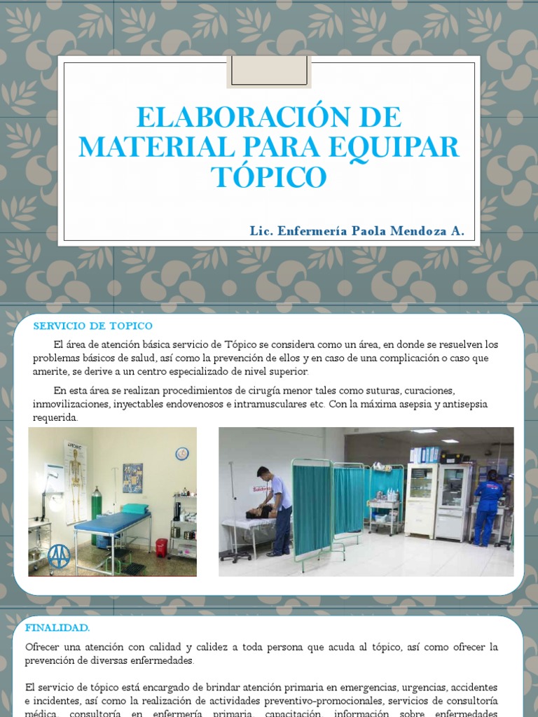 Elaboración de Material Para Equipar Tópico-PDF | PDF | Cuidado de la salud | Ciencias de la Salud