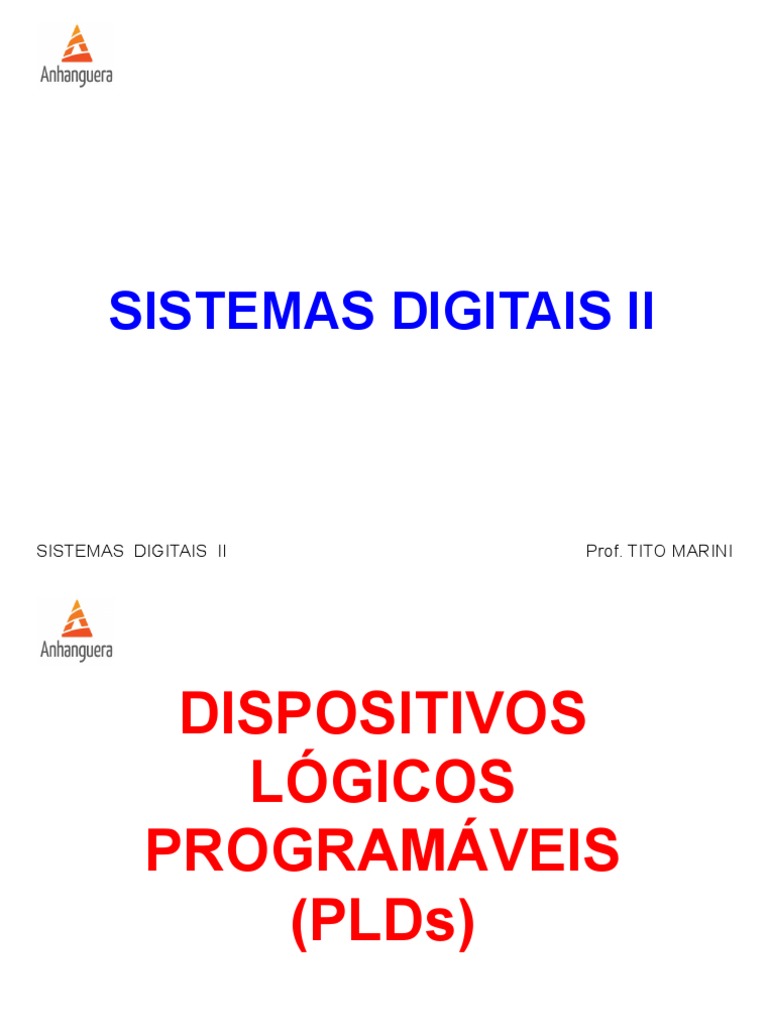 Aula 1 - Dispositivos Logicos Programaveis PLDs | PDF | Eletrônicos ...