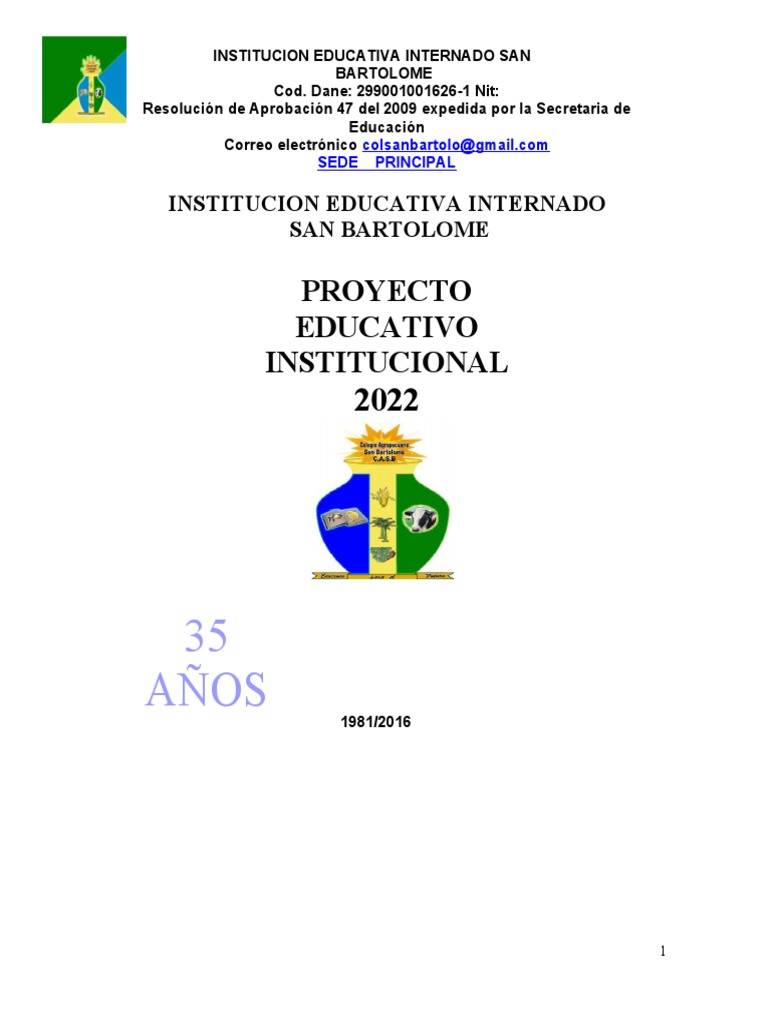 Pei San Bartolome 2017 | PDF | Educación de la primera infancia ...
