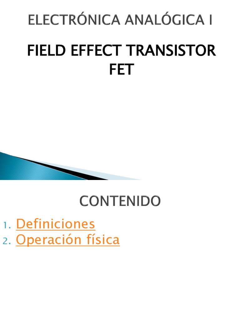 Field Effect Transistor FET | PDF | Transistor | Mosfet