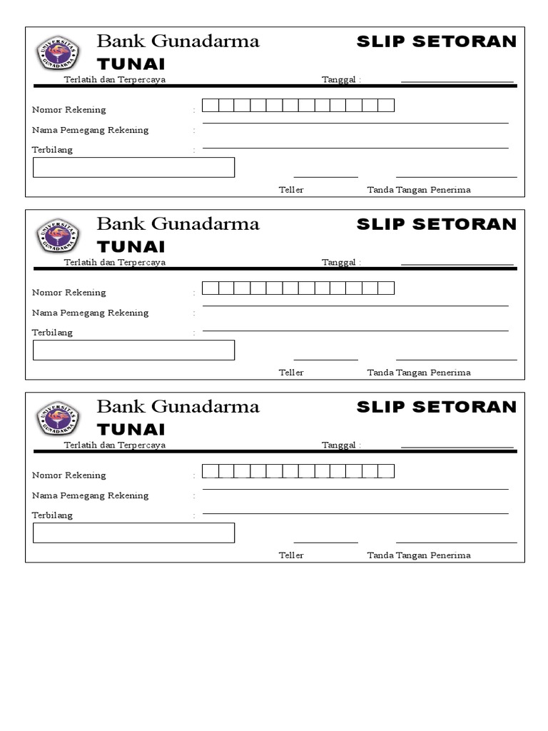 Slip Tabungan - 2 | PDF | Hukum