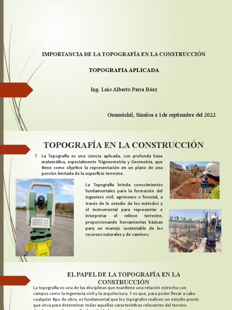 1.1. - Importancia de La Topografía en La Construcción. | Descargar gratis PDF | Topografía ...