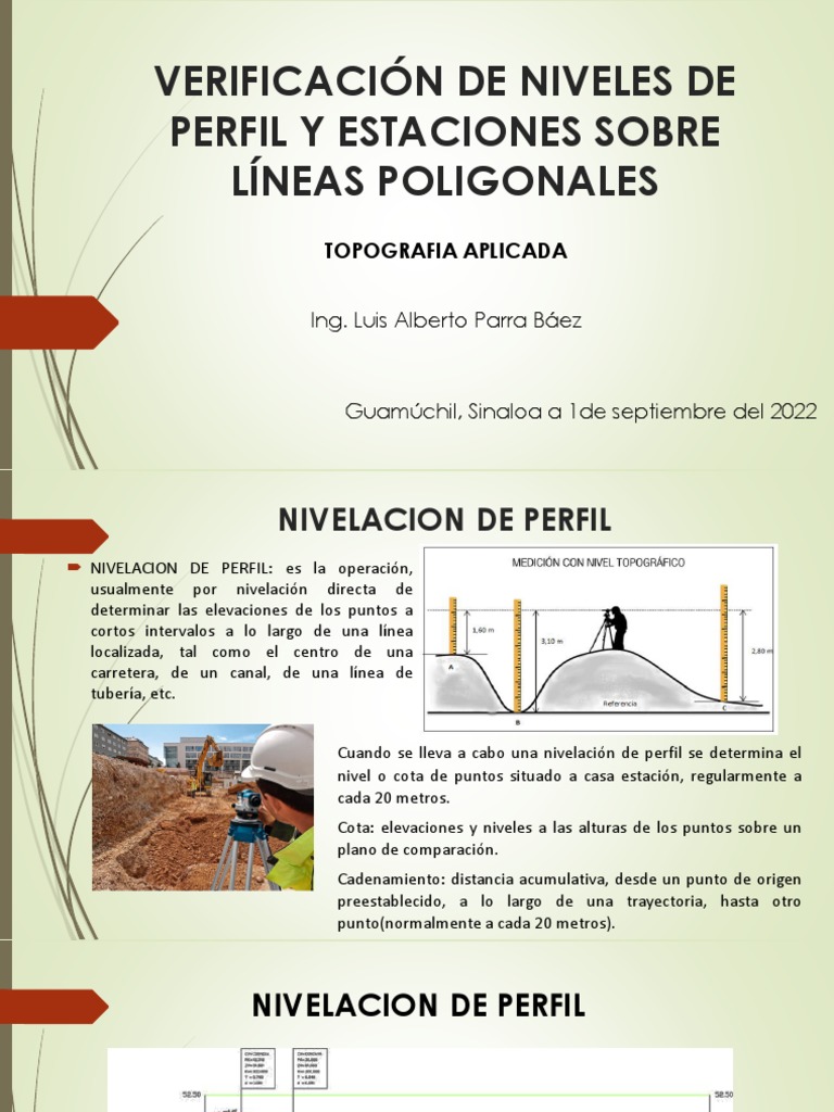 Nivelación de Perfil en Topografía | PDF