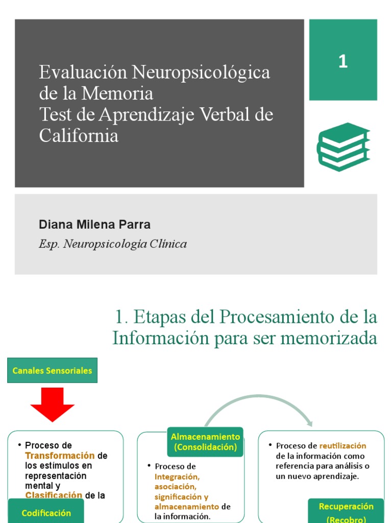 CVLT | PDF | Memoria | Aprendizaje