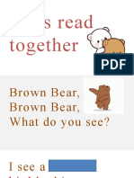 Brown Bear I SEE Pocket Chart Simple Sentences | PDF