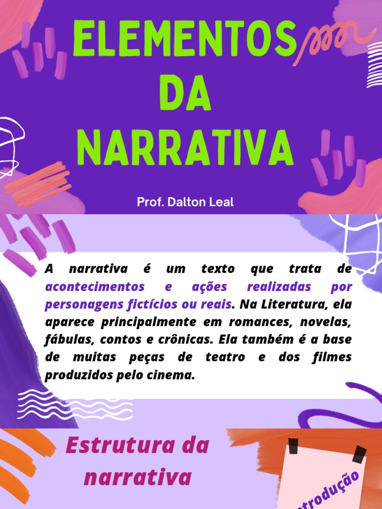 Elementos da Narrativa em Literatura | PDF | Novela | Tempo