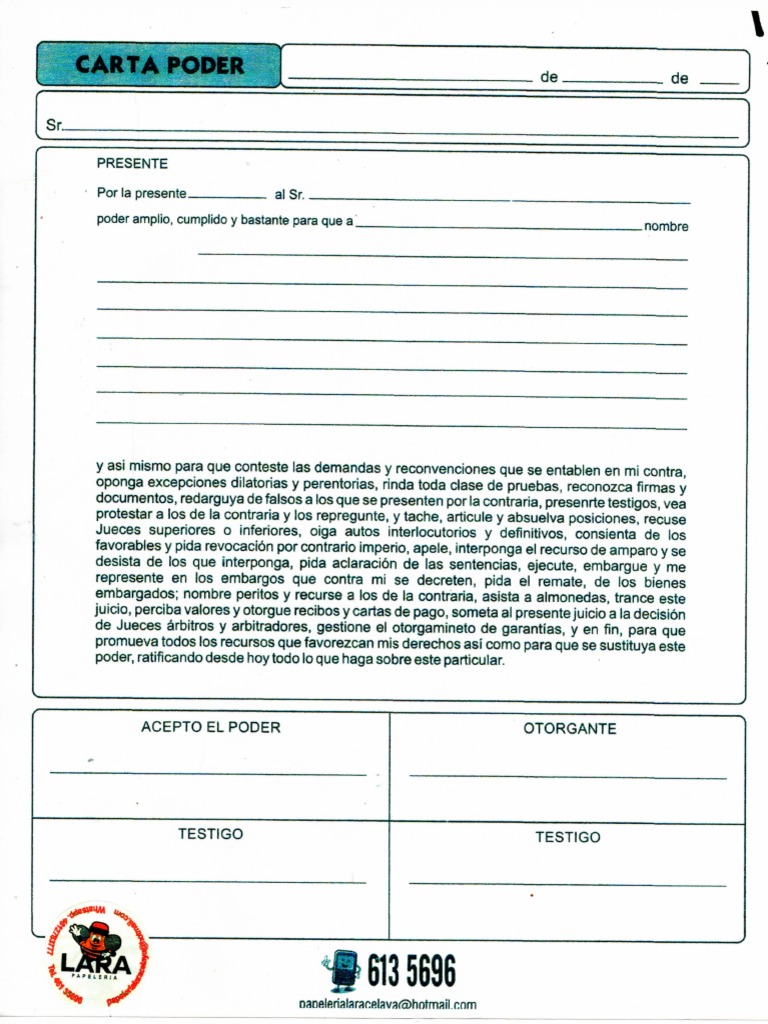 Carta Poder Original | PDF