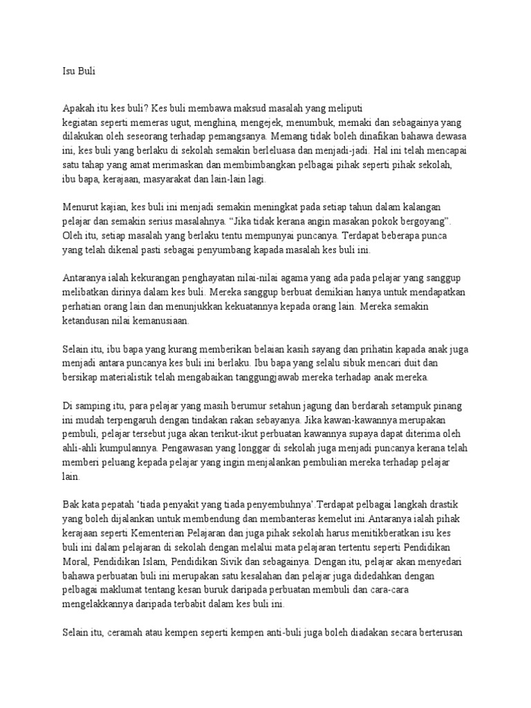 Isu Buli | PDF