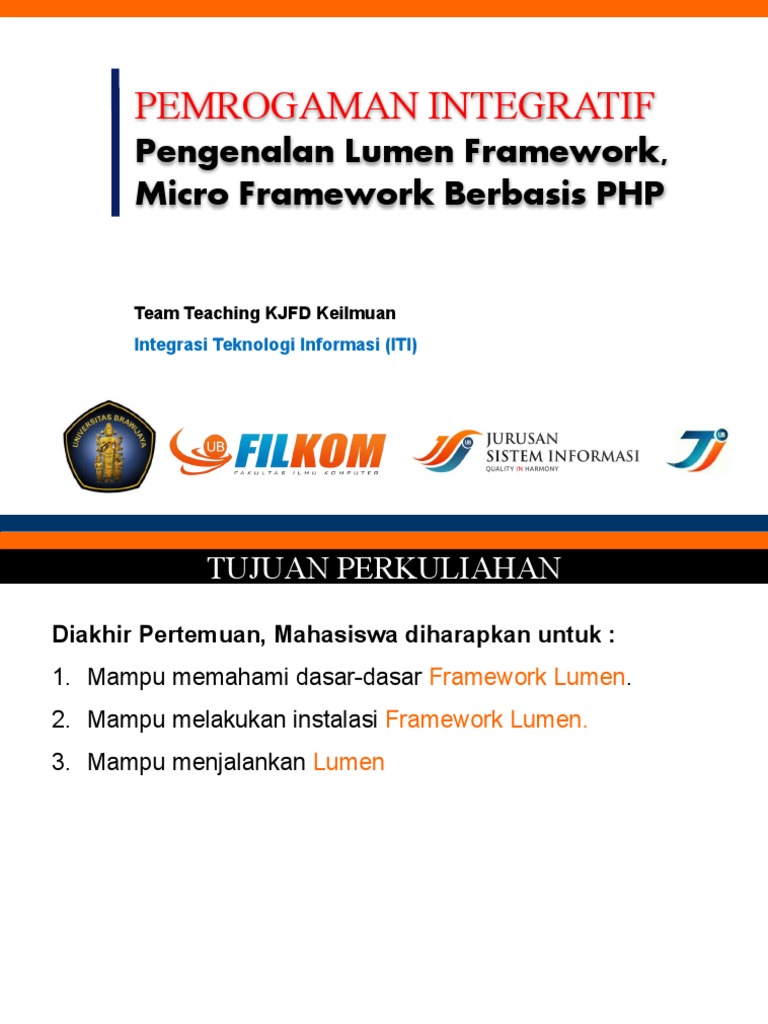 (PPT) Pengenalan Framework Lumen | PDF