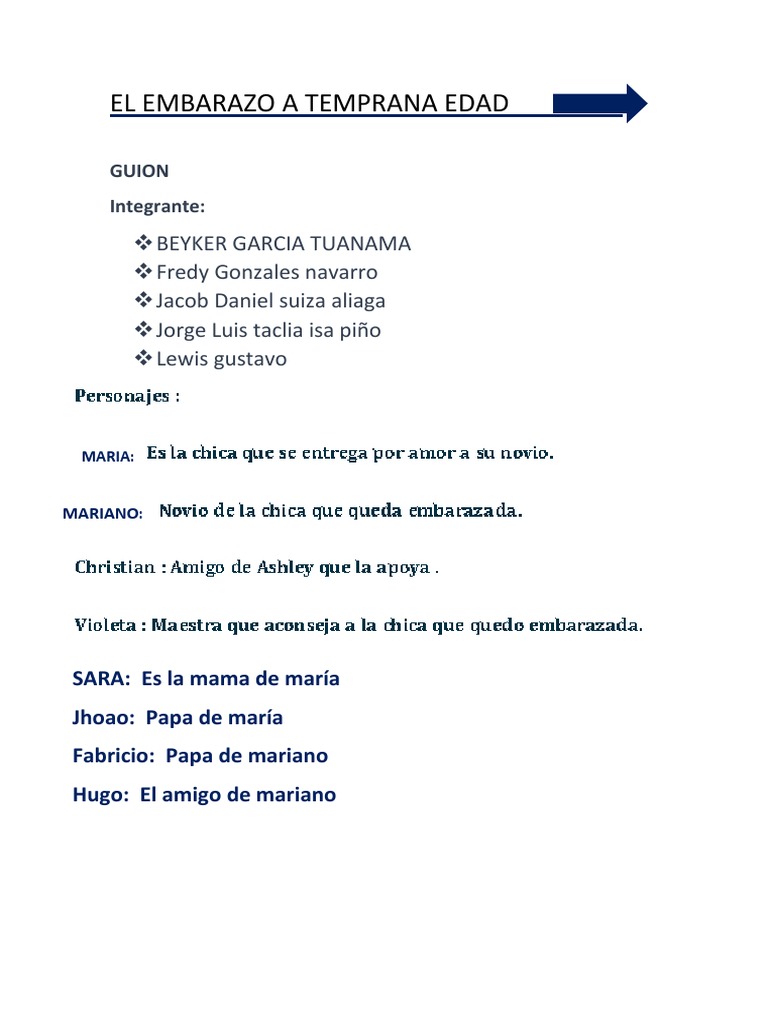 El Embarazo A Temprana Edad | PDF