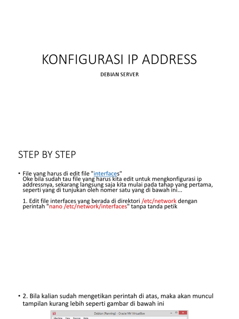 Konfigurasi Ip Address | PDF