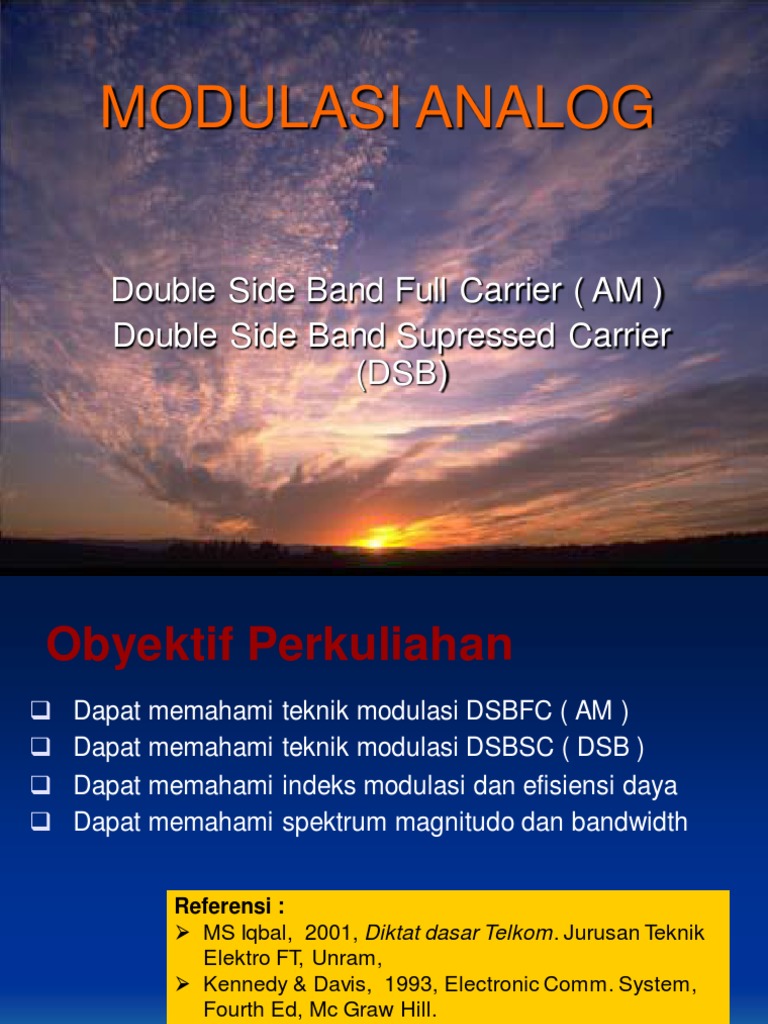 Dasar Telkom 2 Amplitudo Modulasi Dan DSB | PDF