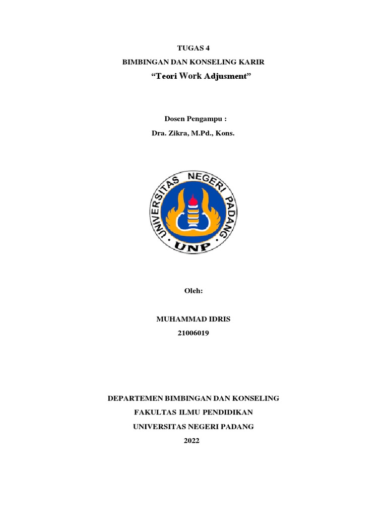 Tugas 4 BK Karir - Muhammad Idris | PDF | Karier & Perkembangan | Pengembangan Diri