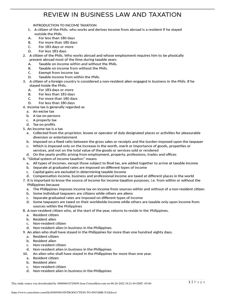 Introduction To Income Tax | PDF | Taxes | Income Tax