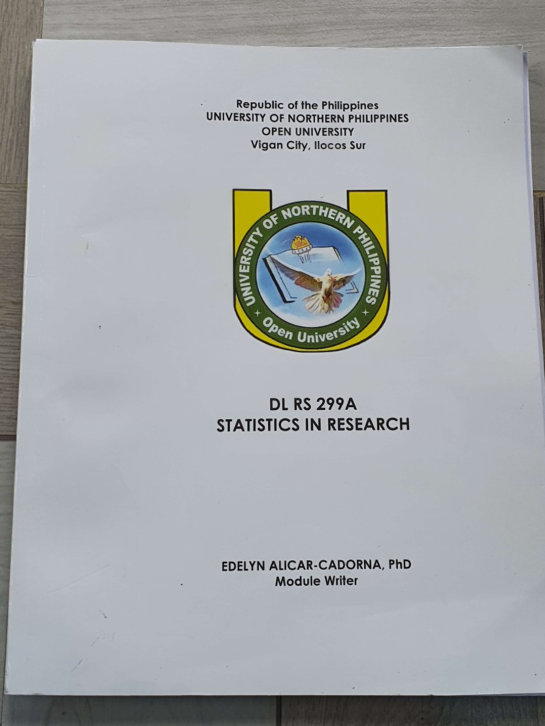 DL RS 299A - Statistics in Research | PDF