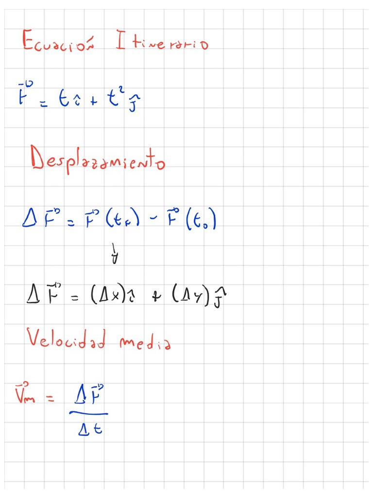 Formulas Cinematica | PDF