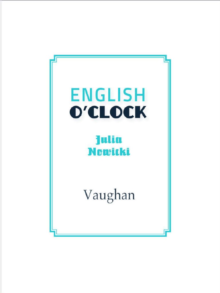 English O'clock (Con Audio) | PDF