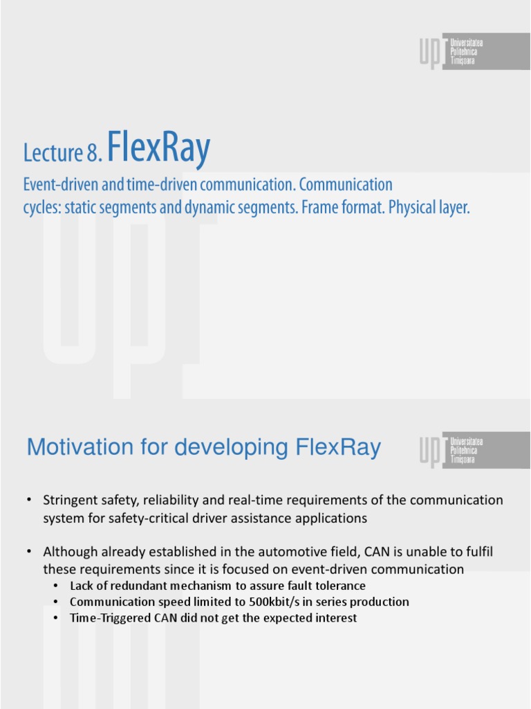 Lecture 8 - FlexRay - Event-Driven and Time-Driven Communication | PDF | Network Topology ...