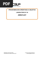 POO Lab 06 ArrayList 2021 1 | PDF | Java (lenguaje de programación) | Programación