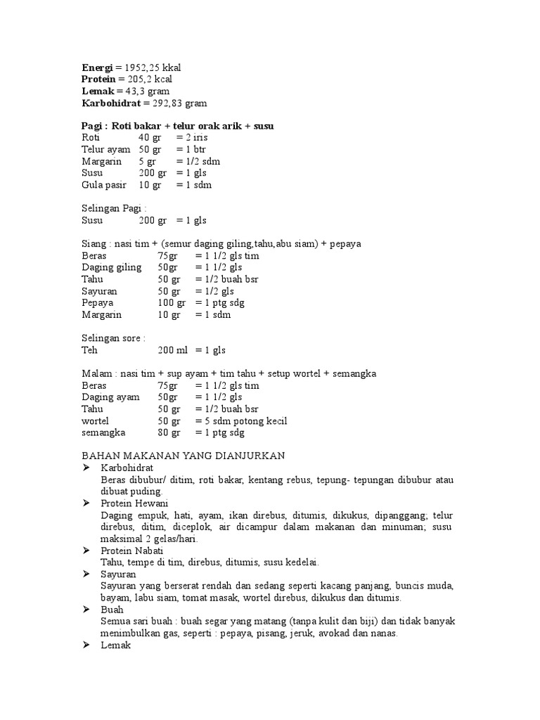 Materi Diet Rendah Sisa | PDF