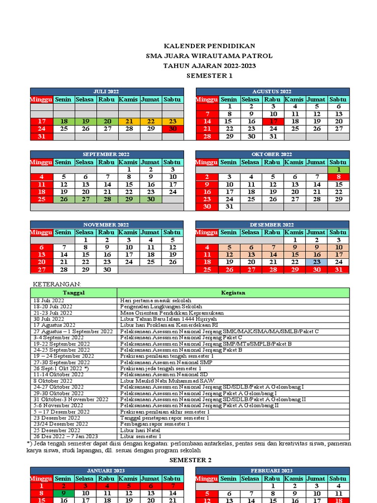 Kaldik 2022-2023 Word | PDF