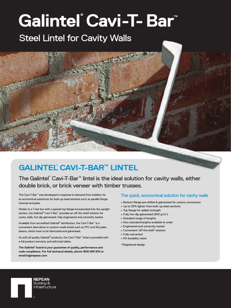 Nepean Galintel Cavi T Bar Flyer | PDF | Galvanization | Building ...
