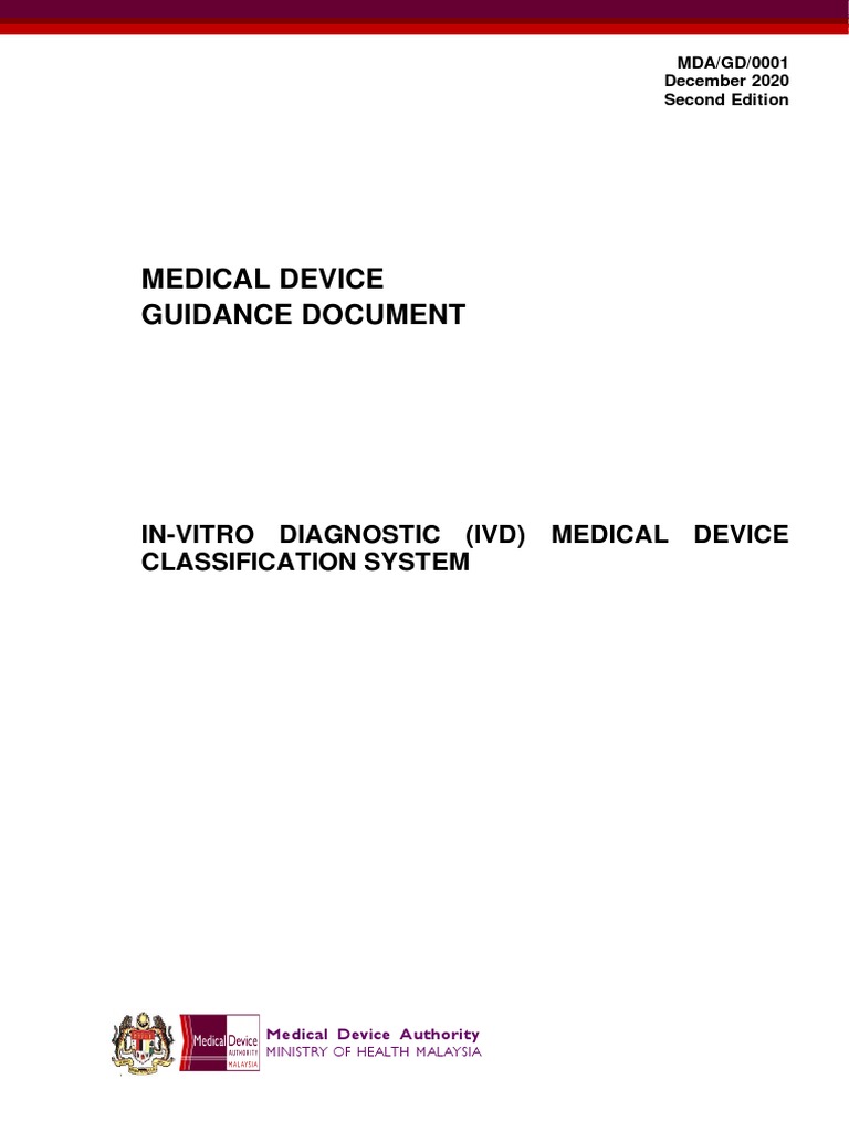IVD Medical Device Classification Guide | PDF | Medical Device | Blood Type