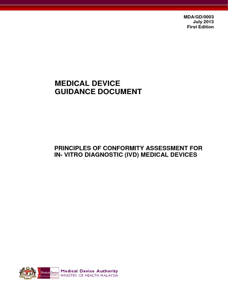 3 Principles of Conformity Assessment For Ivd Medical Devices | PDF | Medical Device | Quality ...