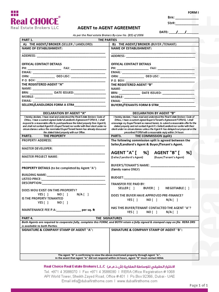 RERA Form I | PDF | Leasehold Estate | Landlord
