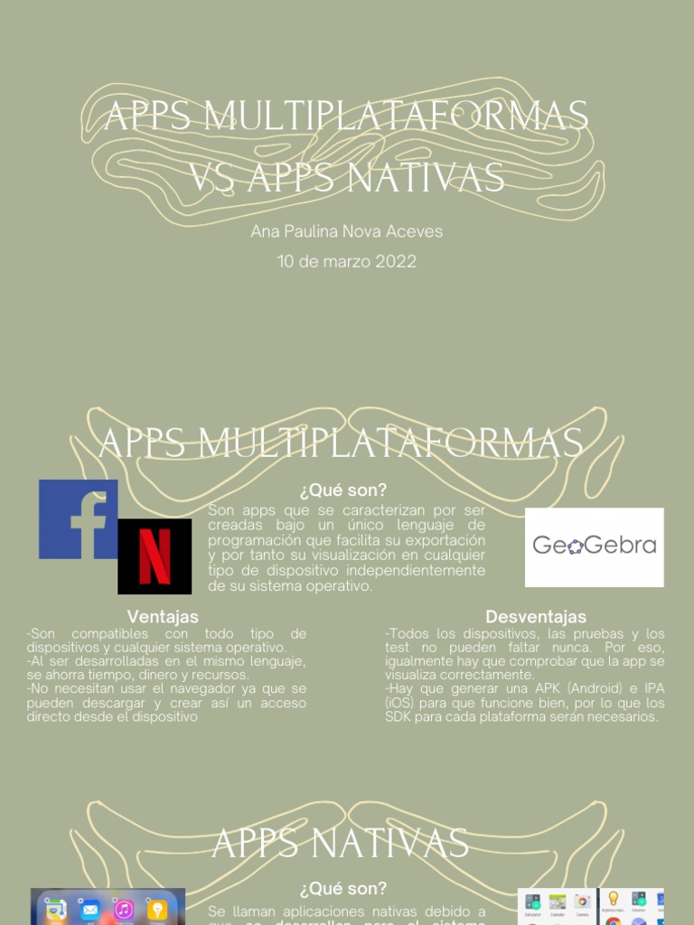 Apps Multiplataformas Vs Apps Nativas | PDF | Aplicación movil ...
