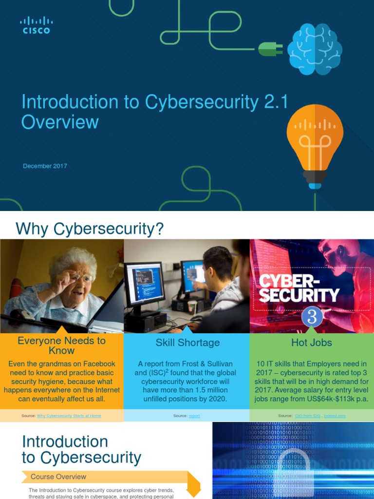 Introduction To Cybersecurity v2.1 Course Overview | PDF | Security ...