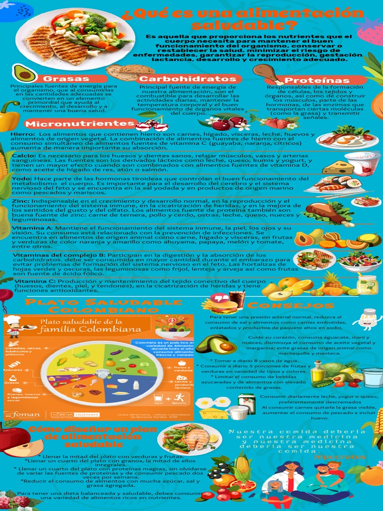 Infografia Alimentación Saludable | PDF | Alimentos | Leche