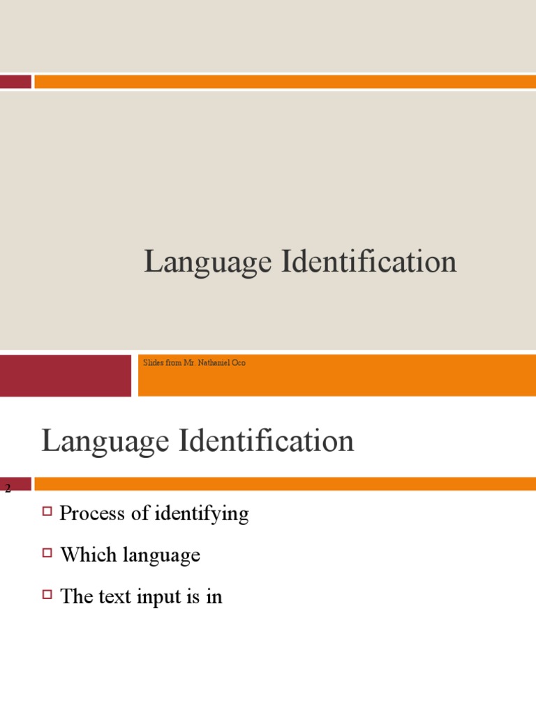 3 - Language Identification | PDF | Cognition | Cybernetics