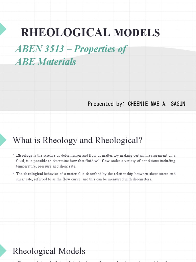 Rheological Models | PDF | Viscoelasticity | Elasticity (Physics)