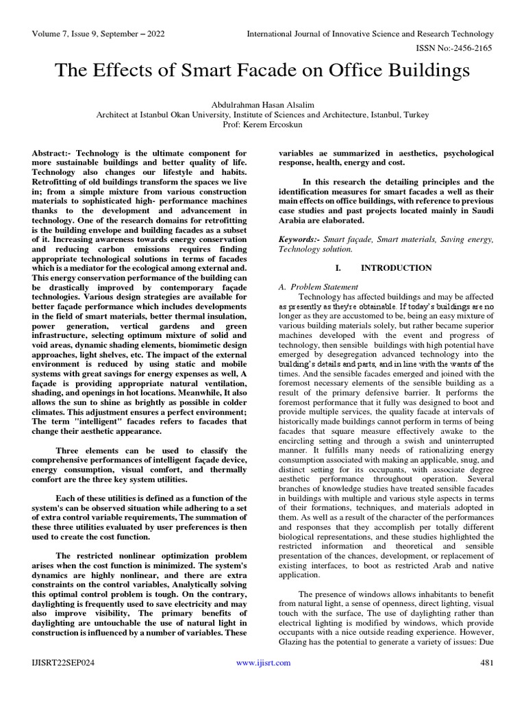 The Effects of Smart Facade On Office Buildings | PDF | Heat Transfer ...