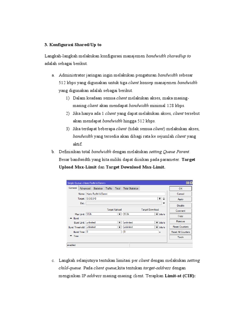 Shared Bandwidth Configuration | PDF