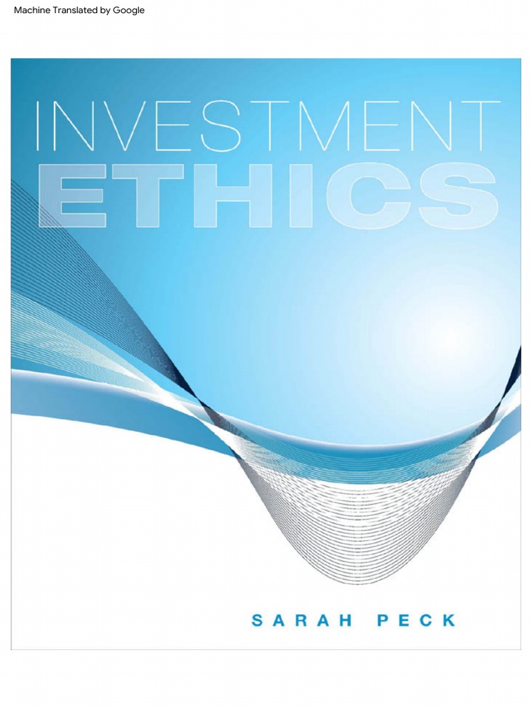 Investment Ethics - Sarah Peck - Full-2 | PDF