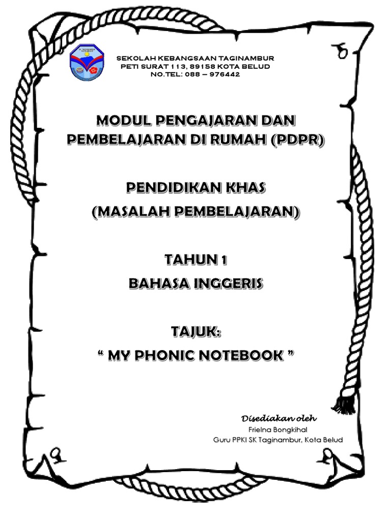 Modul PDPR PPKI Tahun 1 Bahasa Inggeris (MBK) | PDF
