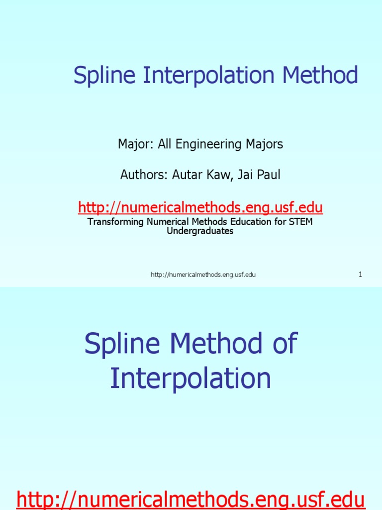 4 Spline | PDF | Interpolation | Mathematical Analysis