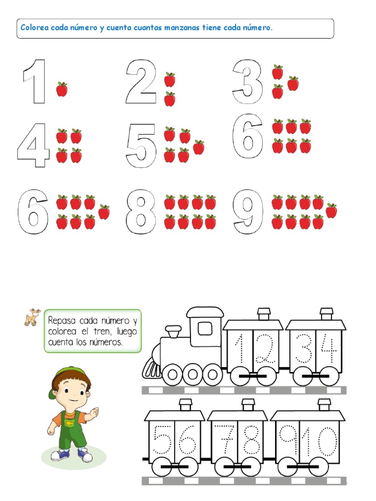 Fichas de Repaso de Los Numeros | PDF