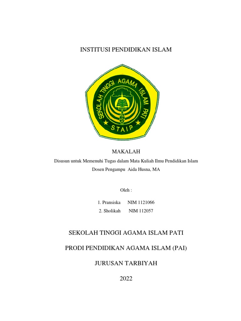 Institusi Pendidikan Islam | PDF