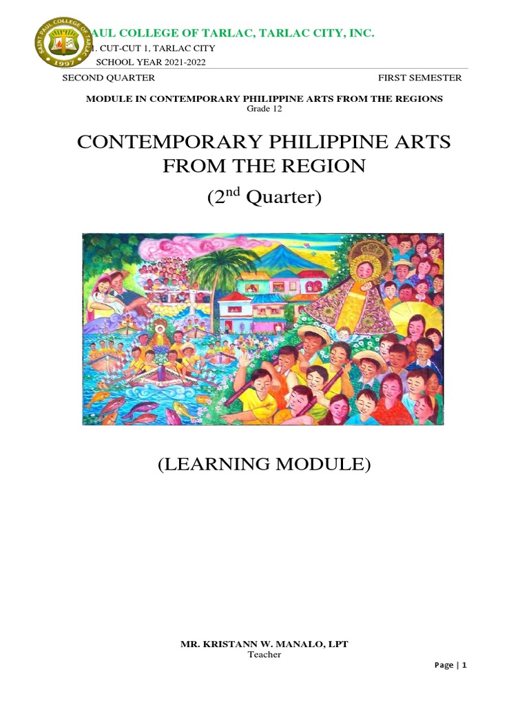 Grade 12 Contemporary Philippine Arts Module | PDF | Choir | Philippines