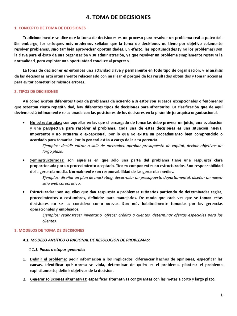 2 - Toma de Decisiones | PDF | Toma de decisiones | Bases de datos
