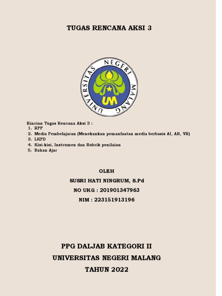 Tugas Rencana Aksi 3 | PDF
