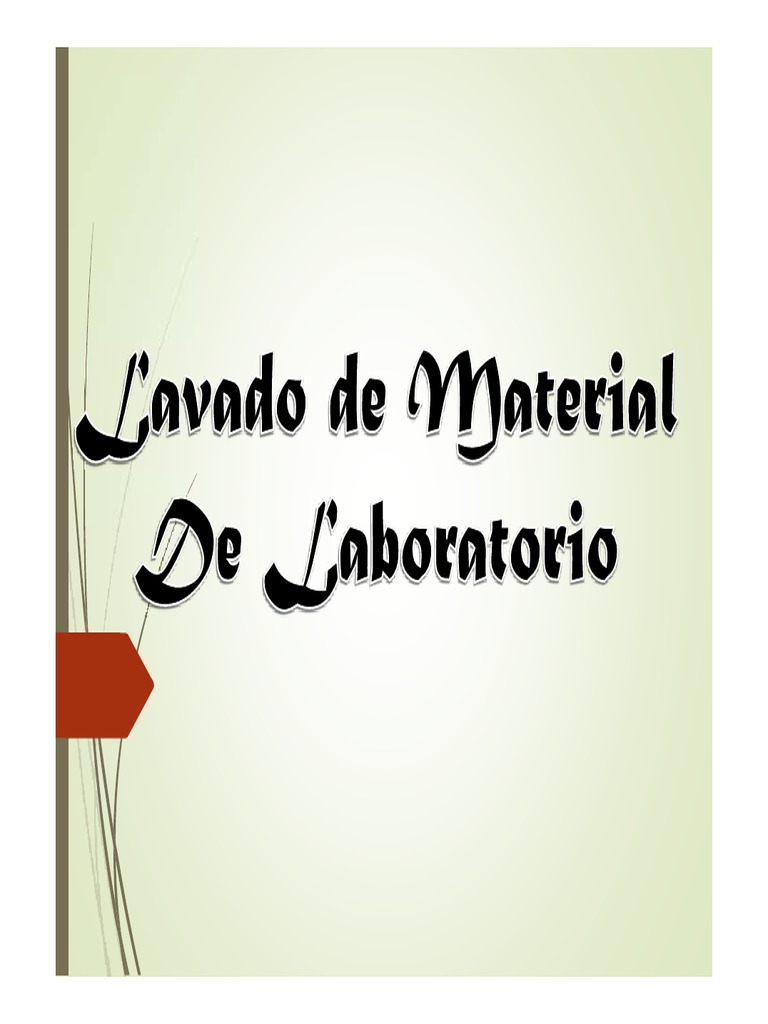Lavado de Material de Vidrio Del Laboratorio - TEXTO | PDF | Agua ...