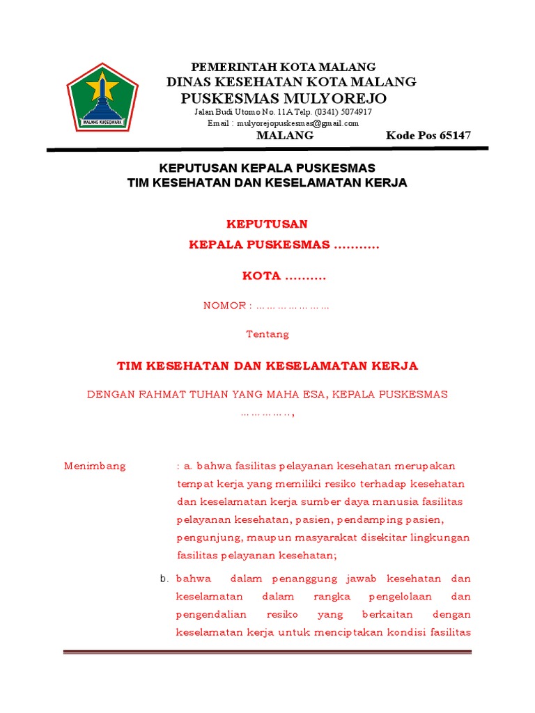 Pertemuan Penyusun Tim K3 | PDF