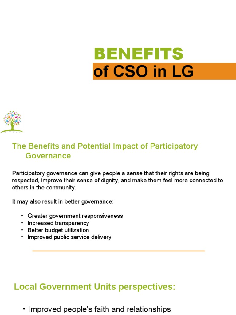 Benefits of CSO in The LGU (CSO) | PDF | Governance | Government
